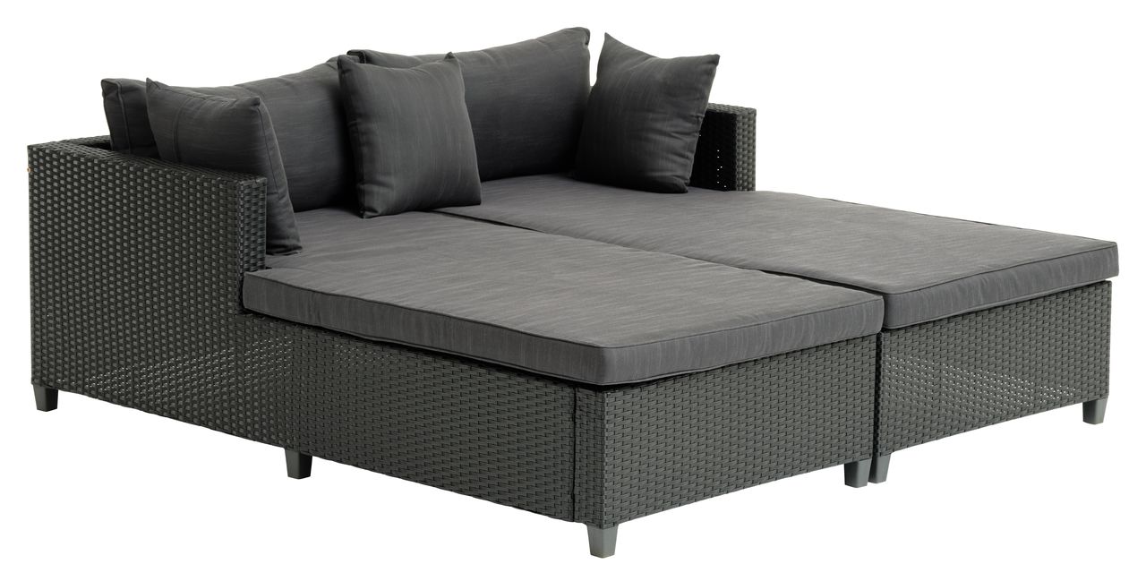 Tumbona HALLING A179xL187 negro | JYSK