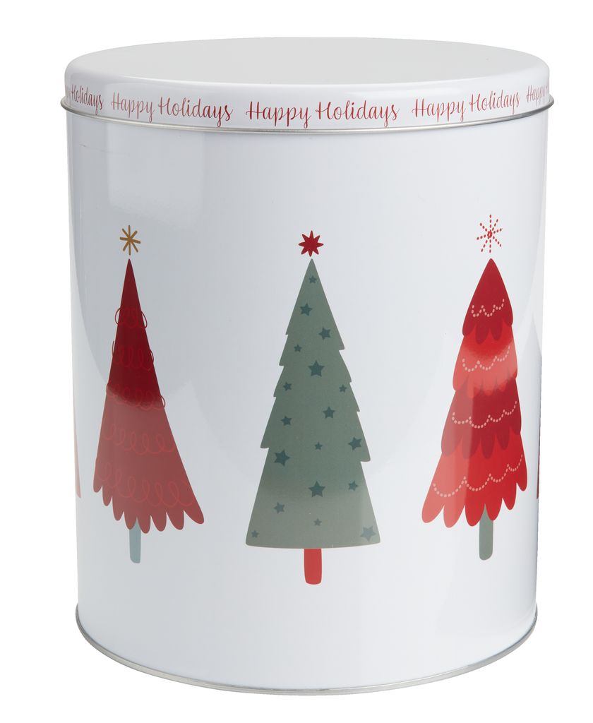 Biscuit tin TOMTE D18xH22cm white/red | JYSK
