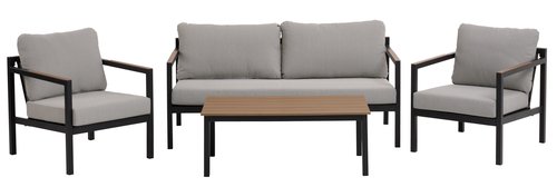 Ensemble lounge BEJSTRUP 4 personnes gris | JYSK