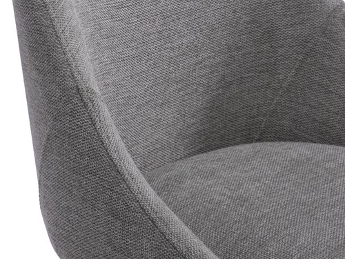 Dining chair VELLEV sand fabric/black | JYSK