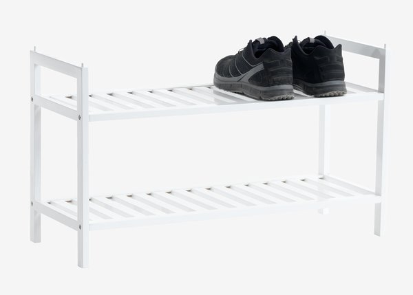 Shoe rack UGGERBY 2 shelves white | JYSK